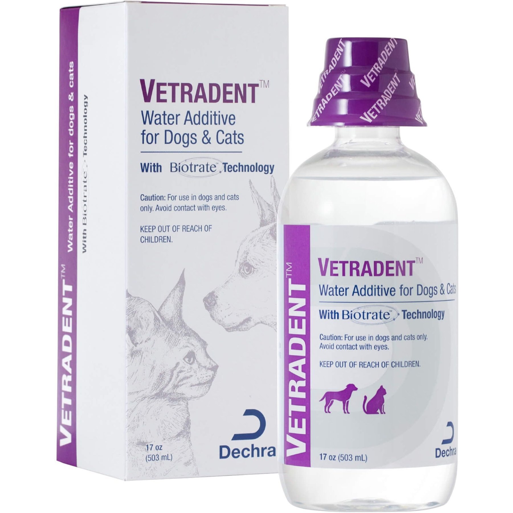 VETRADENT Dog & Cat Dental Water Additive, 17-fl oz bottle - Chewy.com
