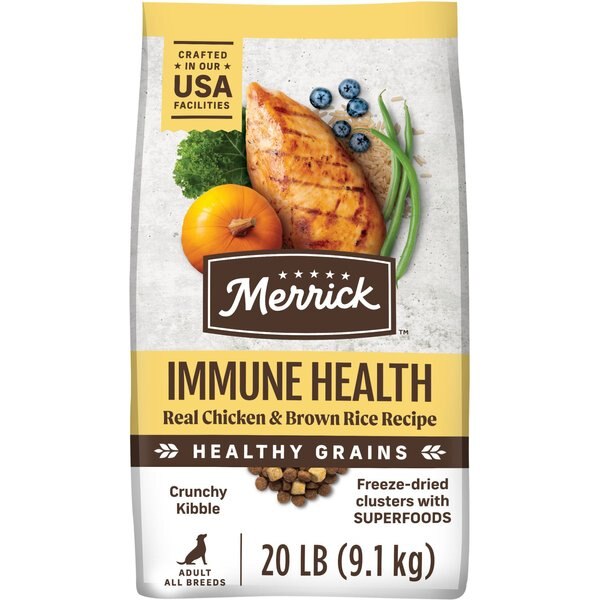 MERRICK Healthy Grains Immune Health Recipe Adult Natural Chicken with ...