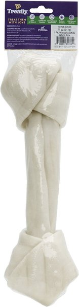 TREATLY American Sourced Beefhide Bones 12 to 13-in Natural Flavor Dog ...