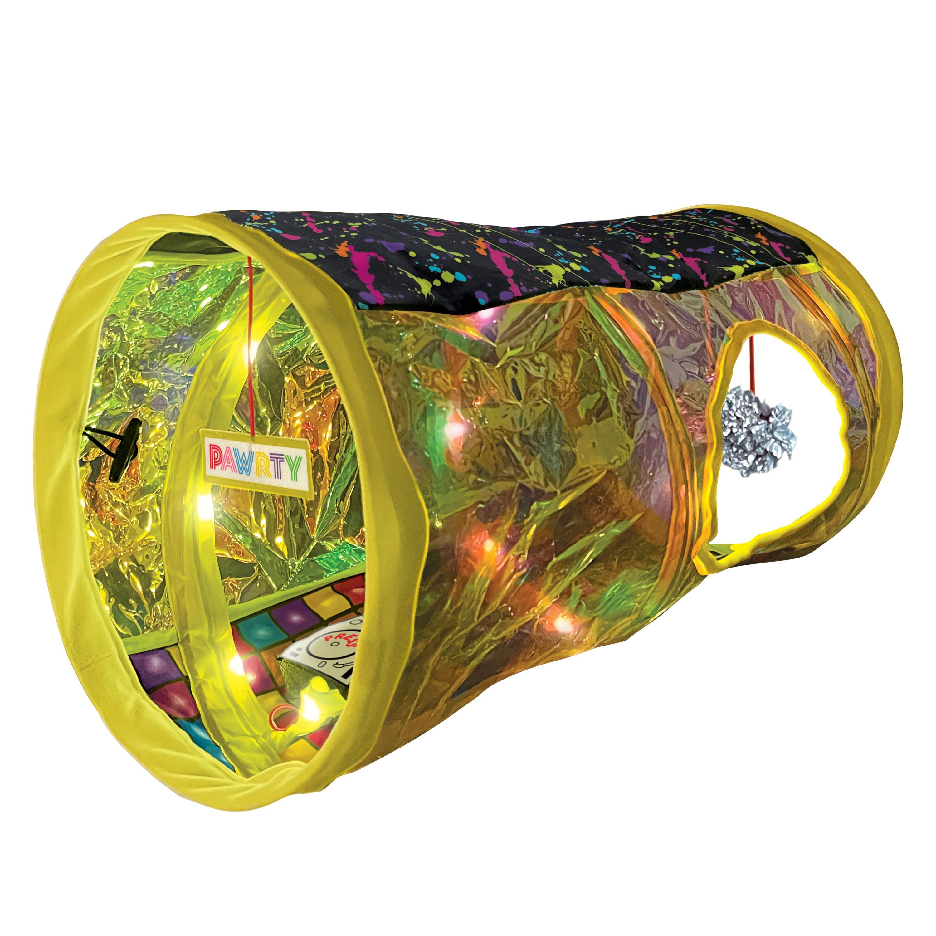 Questions and Answers about KONG Play Spaces Rave Cave Cat Tunnels with Catnip Toy, Multicolor
