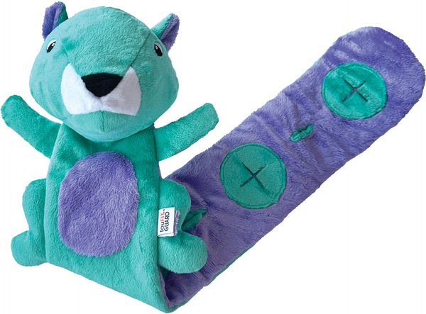 FOUFIT Hide 'n Seek Roll-Ups, Squirrel Squeaky Dog Treat Dispenser Toy, Teal - Chewy.com