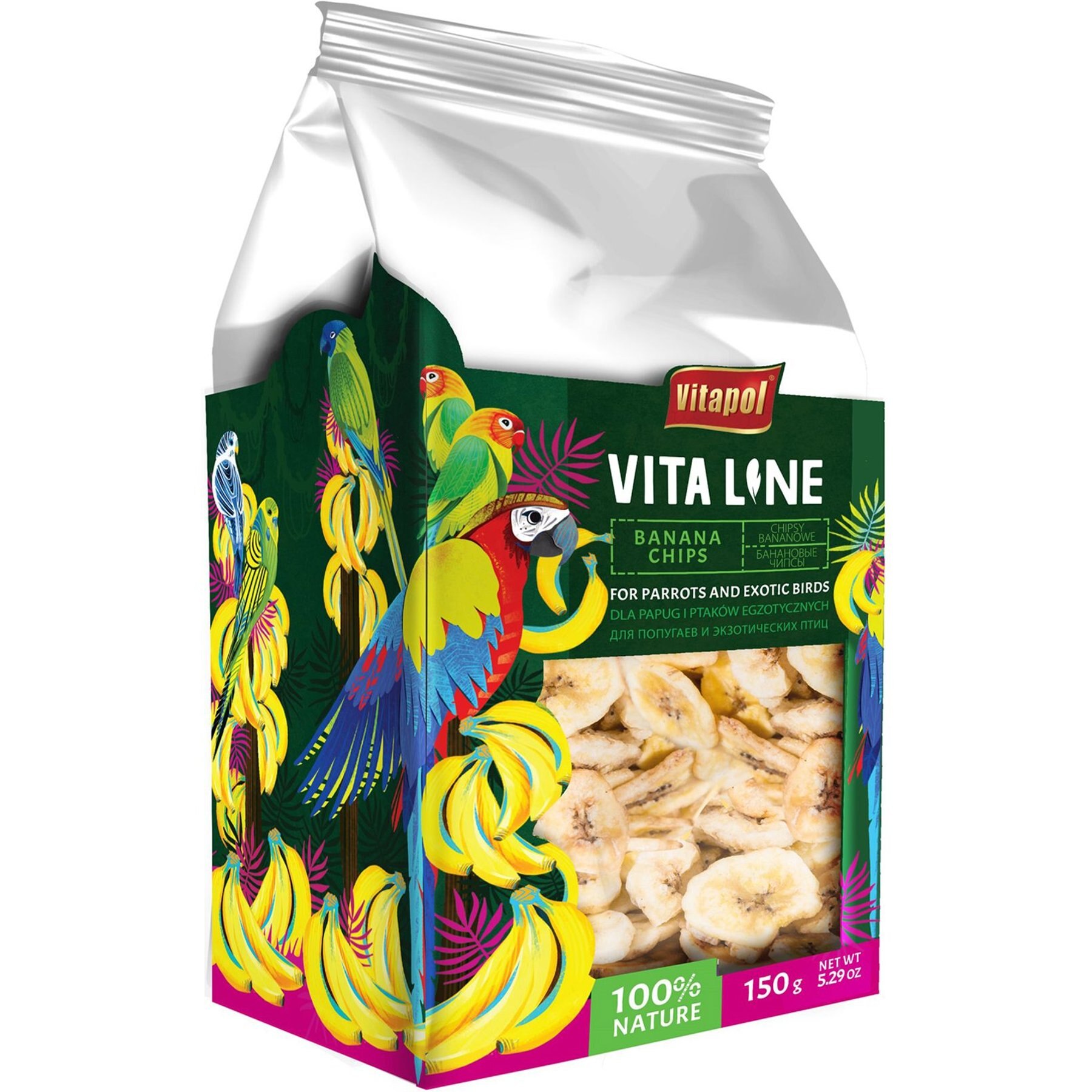 VITAPOL BY A&E CAGE COMPANY Vitaline Banana Chips Dry Cockatiel ...