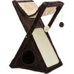 TRIXIE Miguel 25.5-in Plush Fold & Store Cat Tree, Brown/Beige - Chewy.com