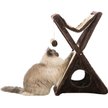 TRIXIE Miguel 25.5-in Plush Fold & Store Cat Tree, Brown/Beige - Chewy.com