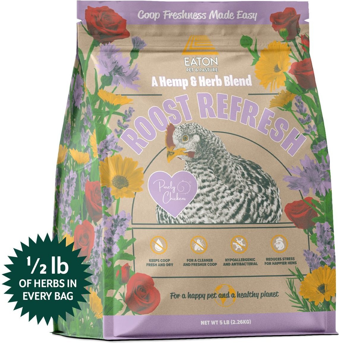 EATON PET & PASTURE Roost Refresh Hemp & Herb Blend Odor Eliminator ...