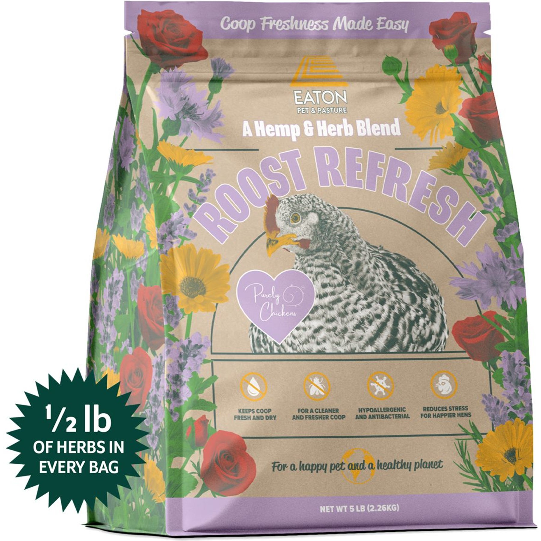 EATON PET & PASTURE Roost Refresh Hemp & Herb Blend Odor Eliminator ...