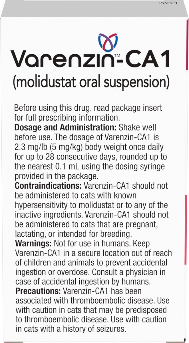 Varenzin-CA1 25mg/mL Oral Suspension for Cats, 27mL bottle - Chewy.com