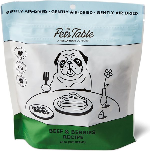 THE PETS TABLE Beef & Berries Grain-Free Air-Dried Dog Food, 48-oz bag ...