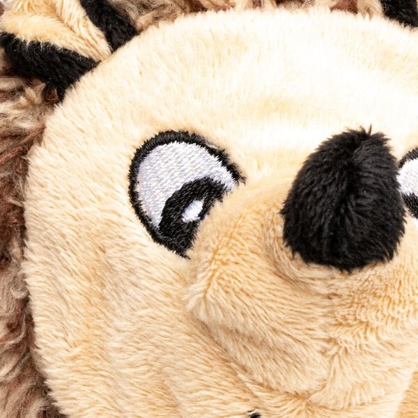 FABDOG Hedgehog Faball Squeaky Stuffing-Free Dog Toy, Brown, Small ...