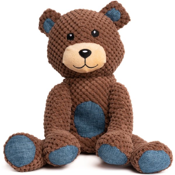 FABDOG Floppy Teddy Bear Tough Squeaky Plush Dog Toy, Brown, Small ...