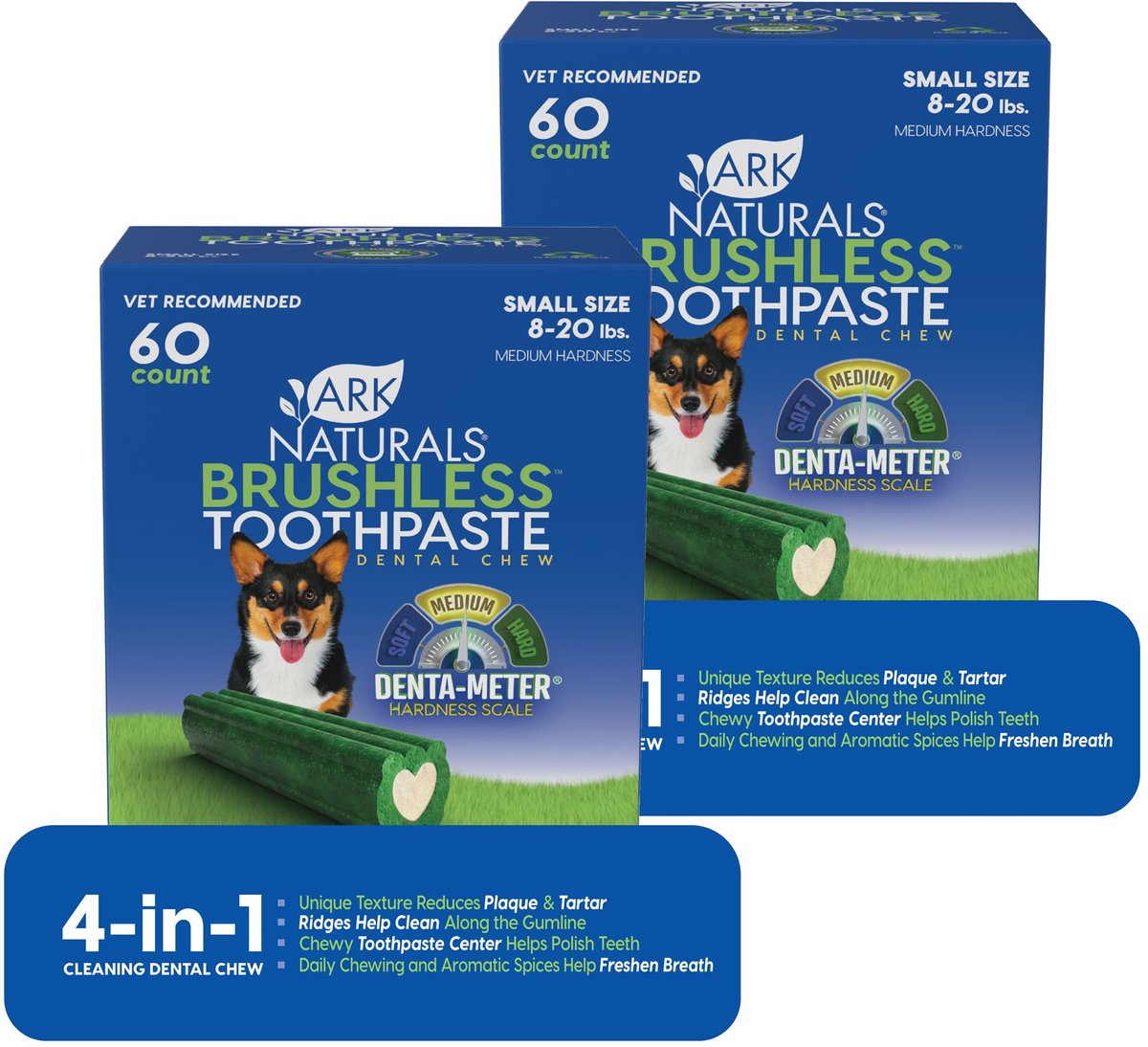 ARK NATURALS Brushless Toothpaste Small Dental Dog Treat, 35-oz box ...
