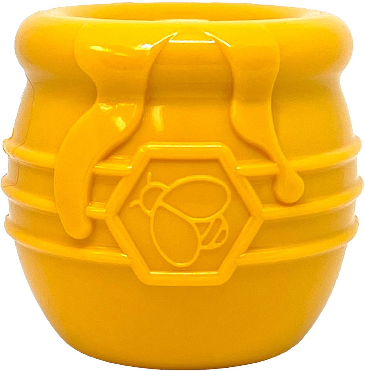 SODAPUP Honey Pot Tough Dog Treat Dispenser Toy, Yellow, Medium/Large ...
