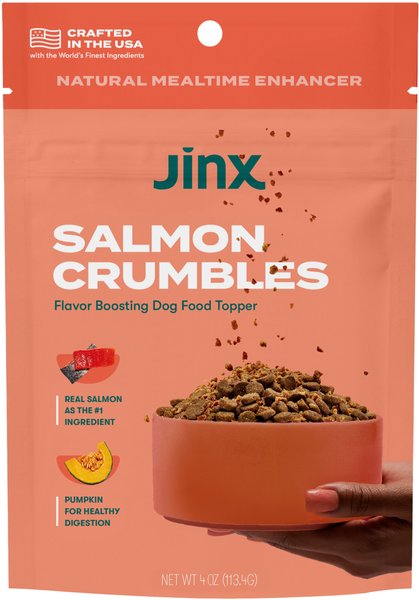 JINX Salmon Crumbles High-Protein Dry Dog Food Topper, 4-oz bag - Chewy.com