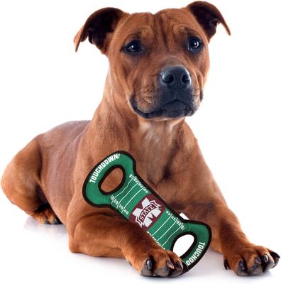 PETS FIRST Field Tough Squeaky Dog Chew Toy, Mississippi State - Chewy.com