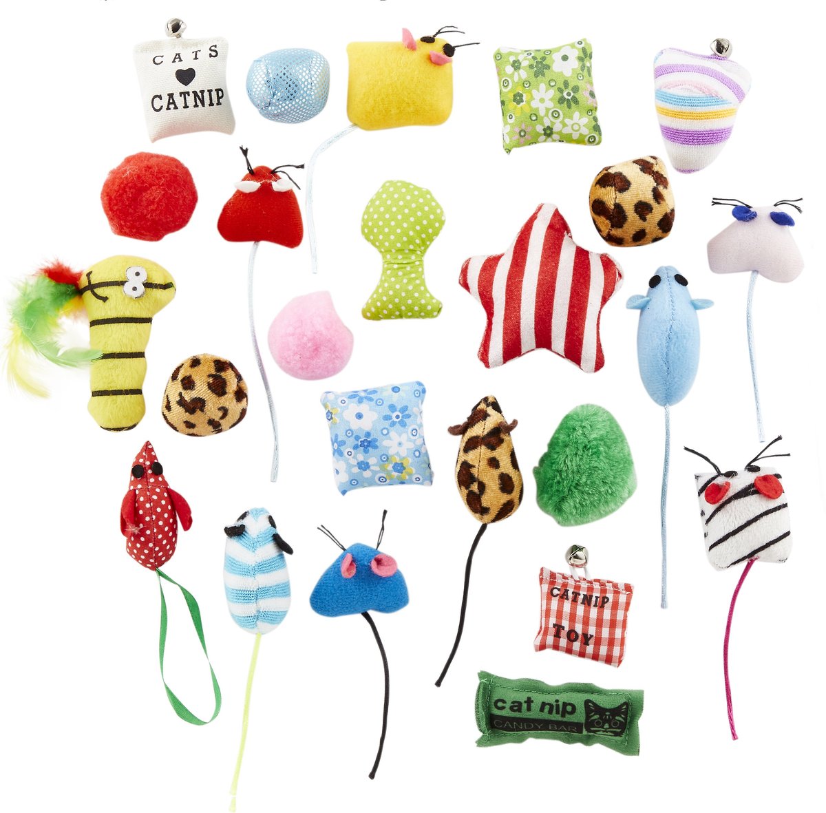 HDP Grab Bag Assorted Catnip Cat Toys, 24 count - Chewy.com
