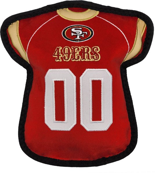 PETS FIRST Jersey Tough Squeaky Dog Chew Toy, San Francisco 49ers ...