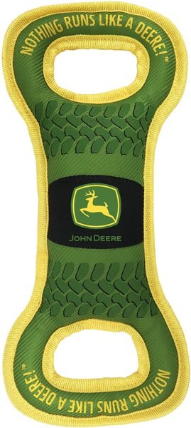 PETS FIRST John Deere Nylon Tug Tough Squeaky Dog Chew Toy - Chewy.com