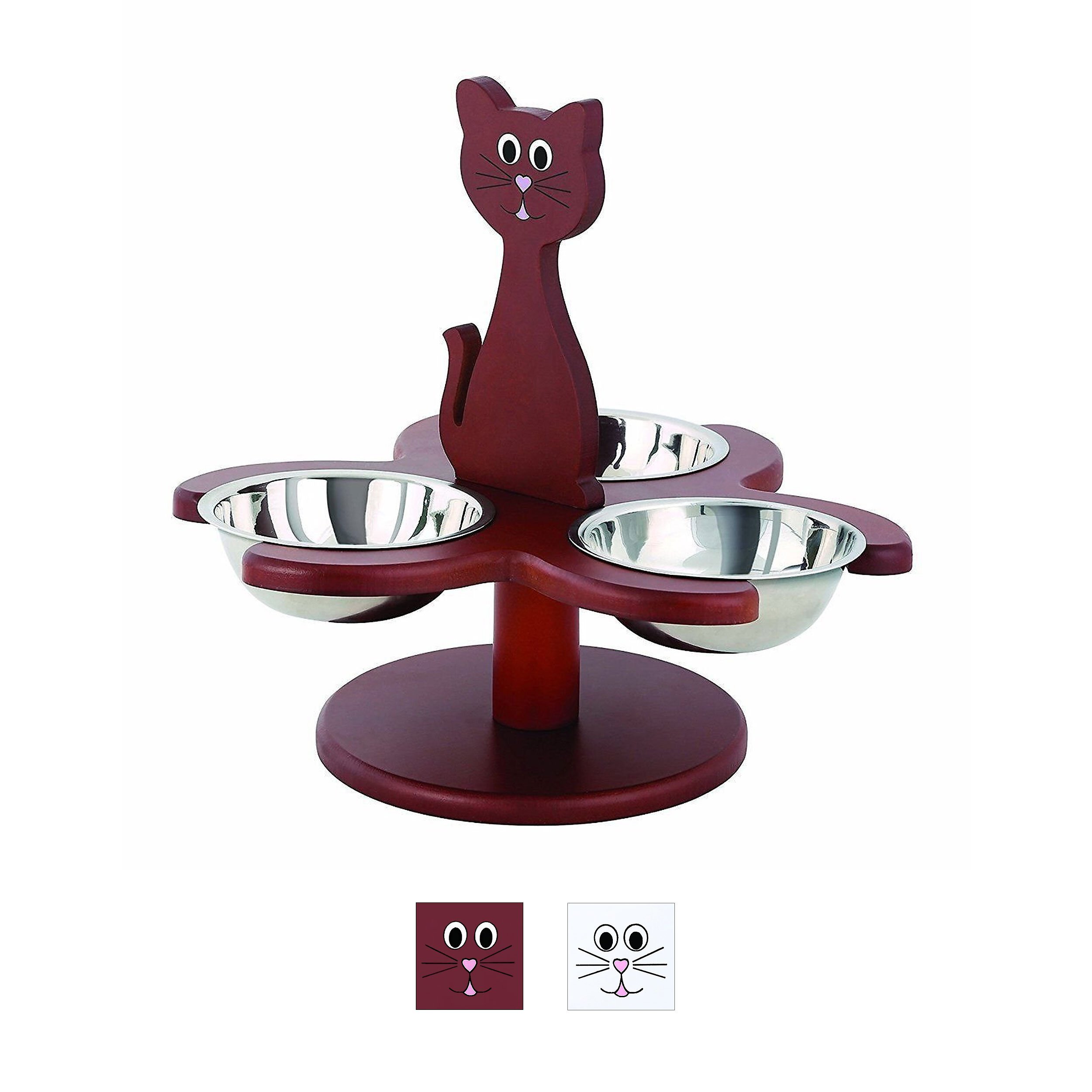 Questions and Answers about ETNA Wooden Multi Cat Feeder