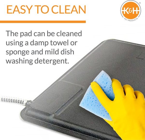 K&H PET PRODUCTS Thermo-Chicken Heated Pad, Black - Chewy.com