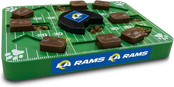 PETS FIRST Treat Dispensing Dog Puzzle Toy, Los Angeles Rams - Chewy.com