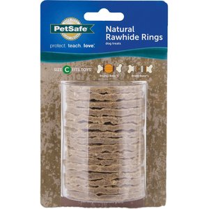 PETSAFE Busy Buddy Peanut Butter & Rawhide Variety Pack Refill Rings ...