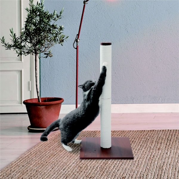 NECOICHI Premium Comfort 23.6-in Cat Scratching Post, Dark Cherry/Brown ...
