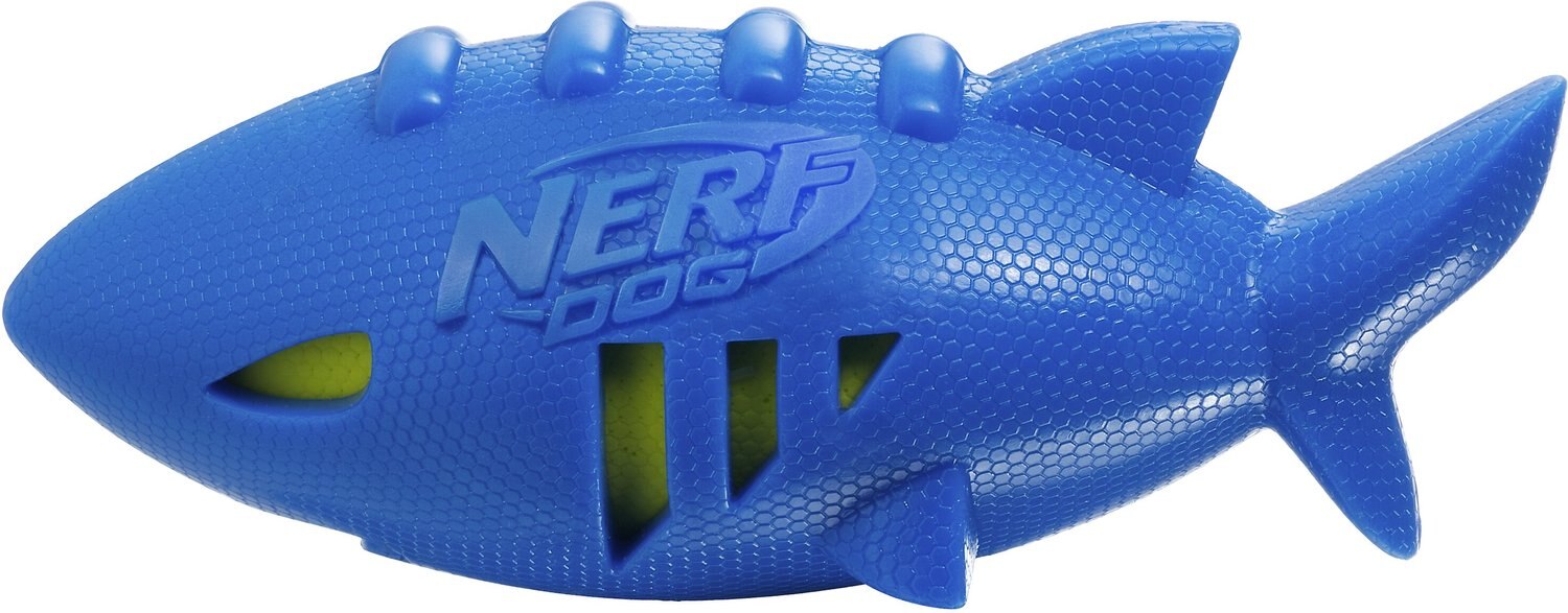 NERF DOG Super Soaker Squeak Shark Dog Toy - Chewy.com