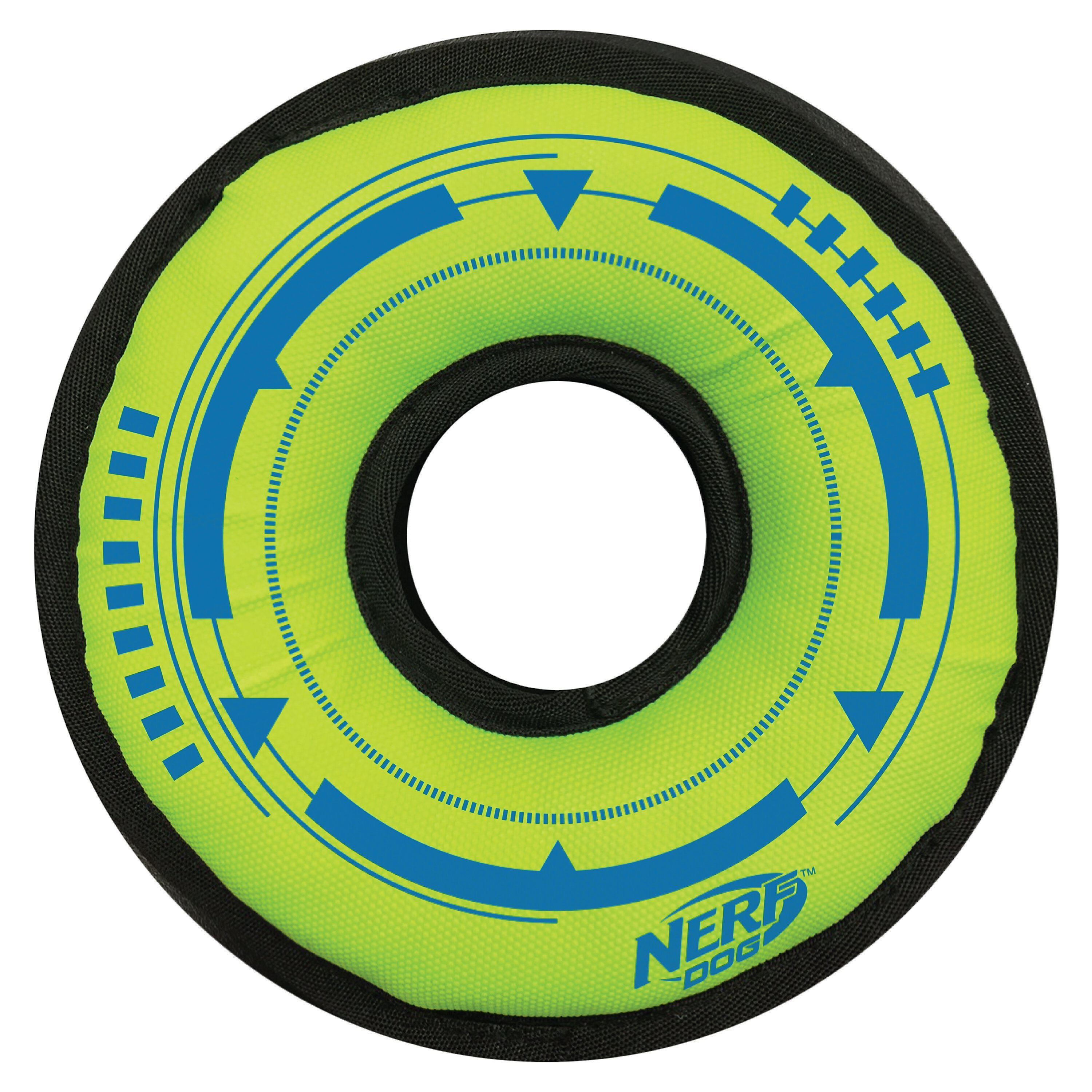 Questions and Answers about NERF DOG Tuff Tug Cyclone Ring Dog Toy