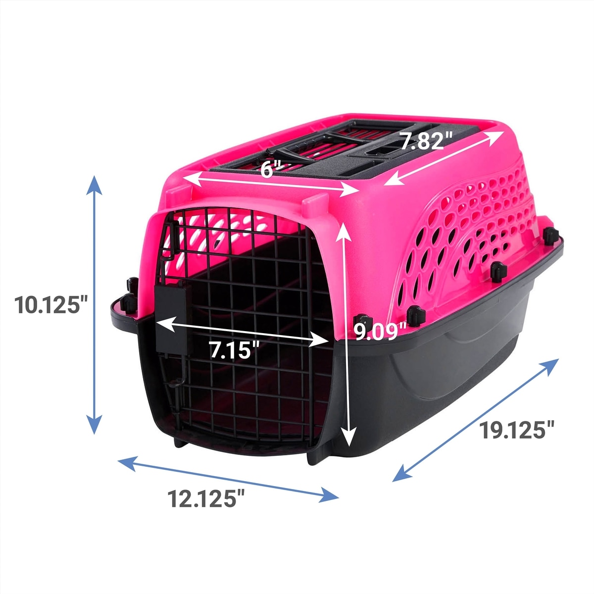 Discontinued - FRISCO Two Door Top Load Plastic Dog & Cat Kennel, Pink ...