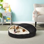 SNOOZER PET PRODUCTS Round Indoor Outdoor Cozy Cave Dog Bed, Grey ...