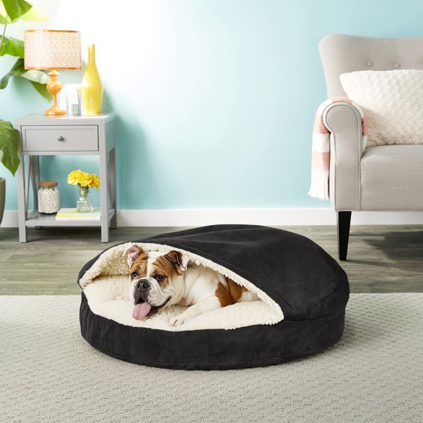 SNOOZER PET PRODUCTS Round Indoor Outdoor Cozy Cave Dog Bed, Grey ...