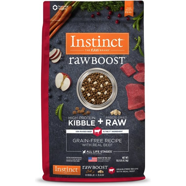 INSTINCT Raw Boost Adult Grain-Free Real Beef Recipe Dry Dog Food, 10 ...
