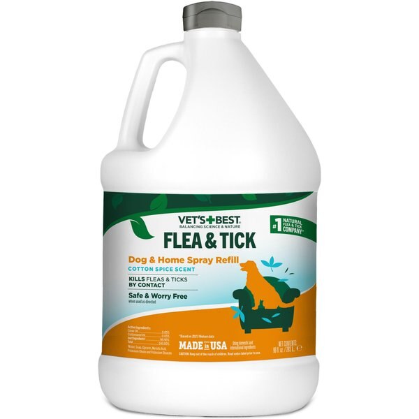 VET'S BEST Flea + Tick Yard & Kennel Spray for Dogs, 96-oz - Chewy.com