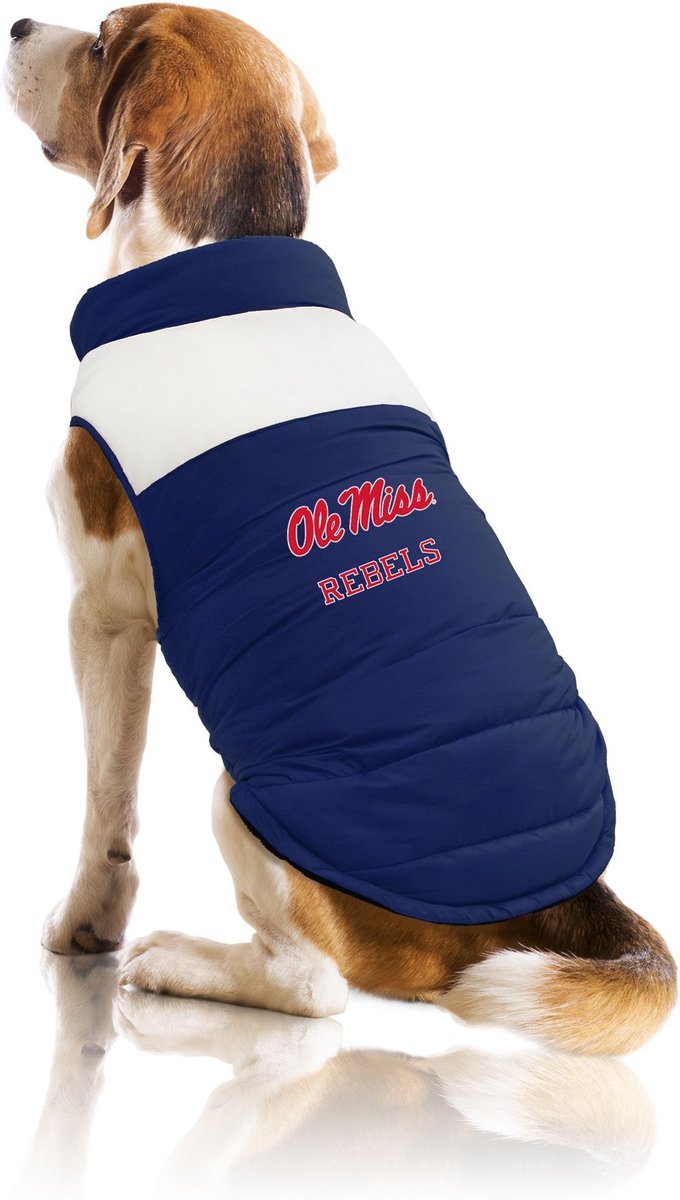 LITTLEARTH NCAA Parka Puff Vest for Dogs & Cats, Mississippi Ole Miss ...