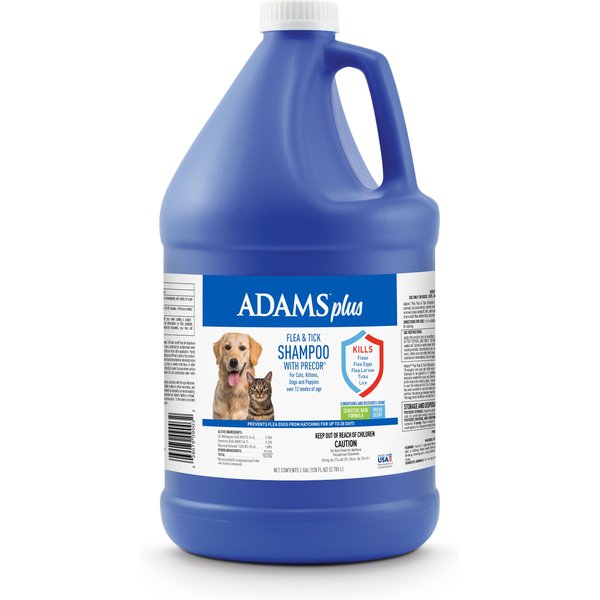 ADAMS Plus Flea & Tick Shampoo with Precor, Clear, 1-gallon bottle ...