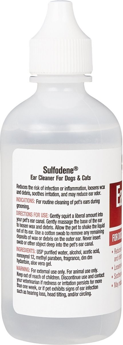 SULFODENE Ear Cleaner Antiseptic for Dogs & Cats, 4-oz - Chewy.com