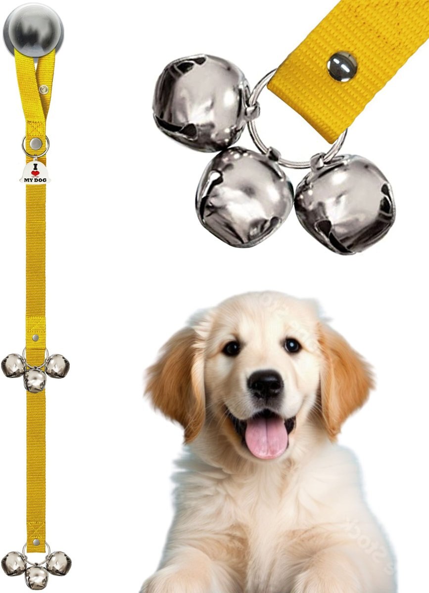 CALDWELL'S Potty Bells Original Dog Doorbell, Yellow - Chewy.com