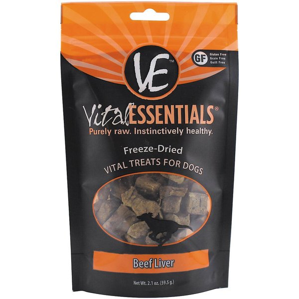 VITAL ESSENTIALS Beef Liver Freeze-Dried Dog Treats, 2.1 oz-bag - Chewy.com