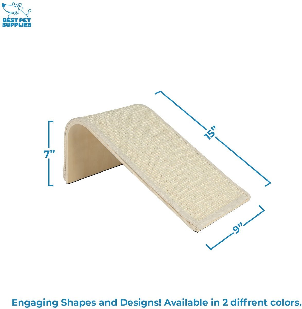 BEST PET SUPPLIES Catify Sloped Sisal Cat Scratcher, Cream - Chewy.com