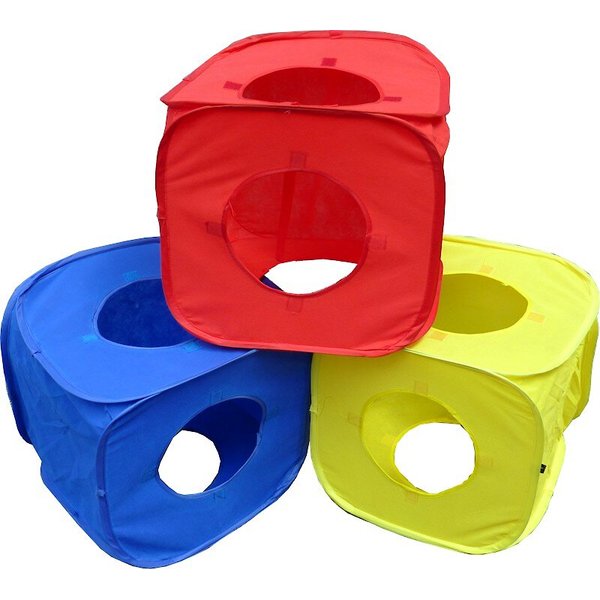 HDP Pop Open Collapsible Cat Play Cube, Red - Chewy.com