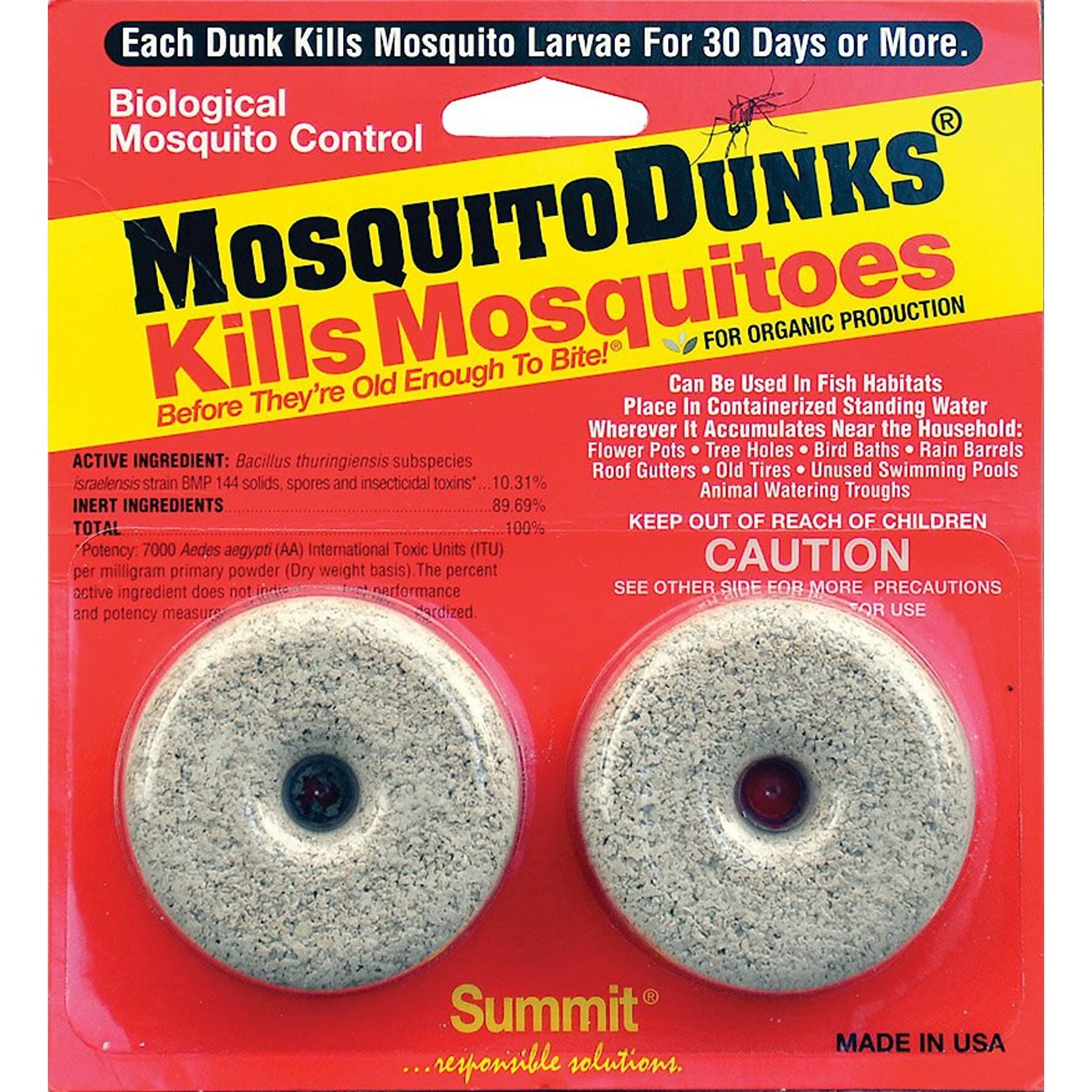 SUMMIT Mosquito Dunks Larvae Control Tablets, 2 count - Chewy.com