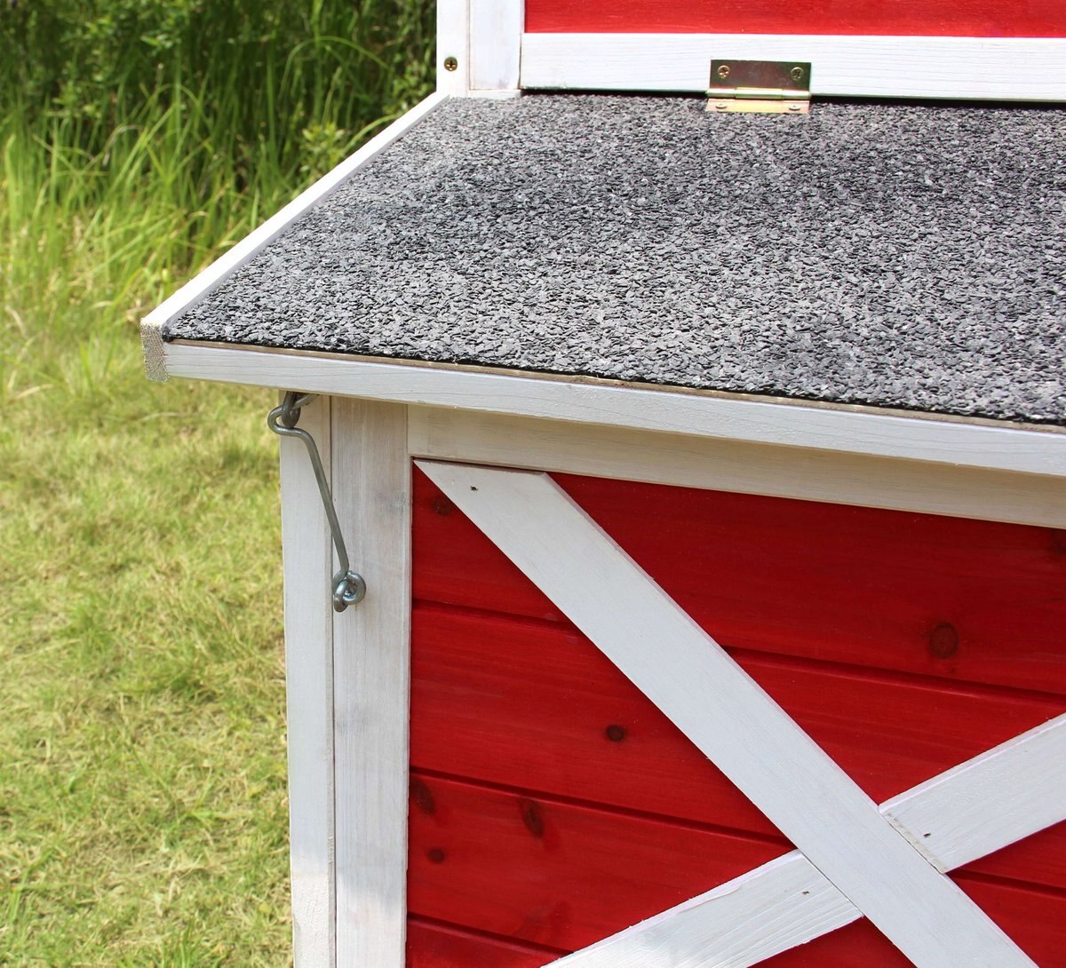 ZOOVILLA Red Barn Chicken Coop with Roof Top Planter, 8 Chicken ...
