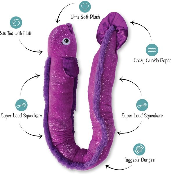 Discontinued - FRINGE STUDIO Kind of a Big Eel Squeaky Plush Dog Toy ...