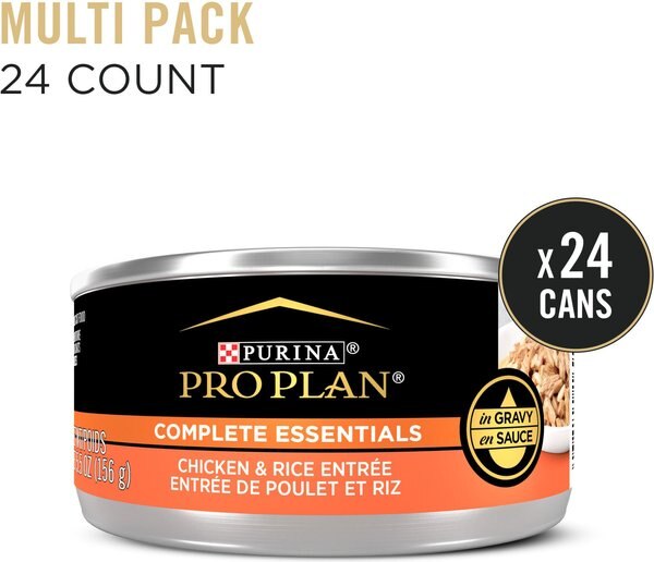 PURINA PRO PLAN Adult Chicken & Rice Entree in Gravy Canned Cat Food, 5 ...