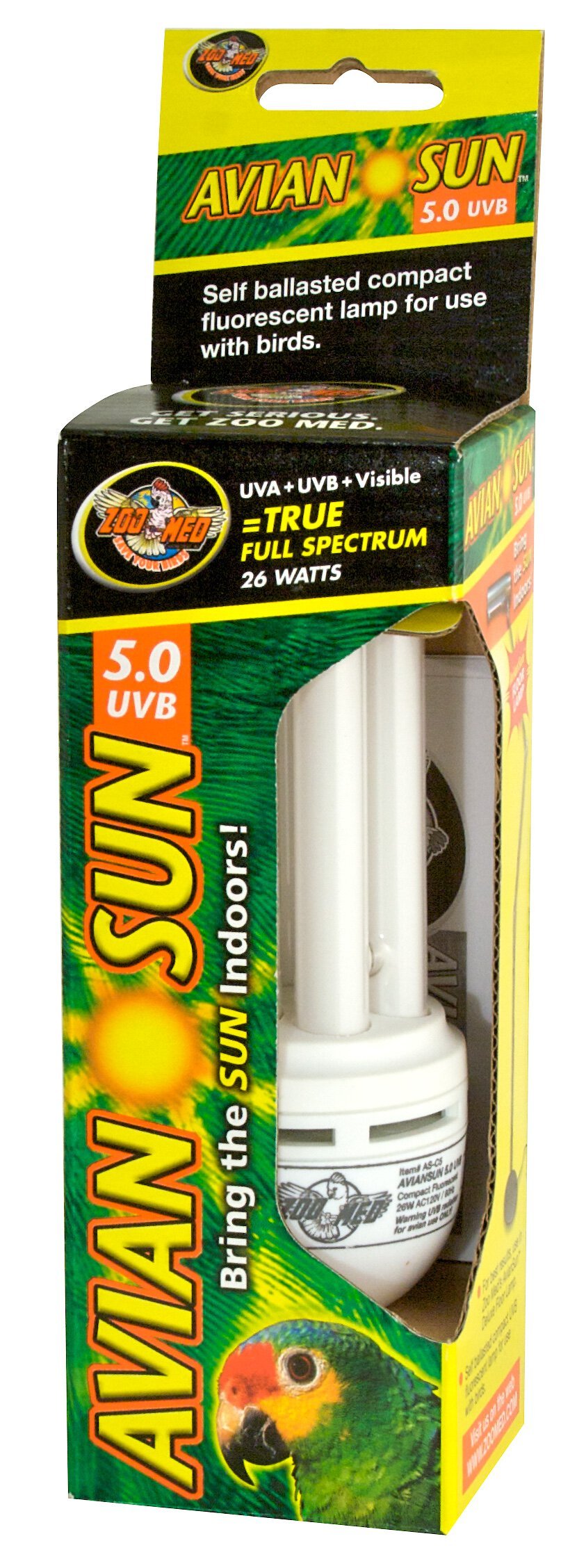 Questions and Answers about ZOO MED Avian Sun Compact Fluorescent Bird Lamp