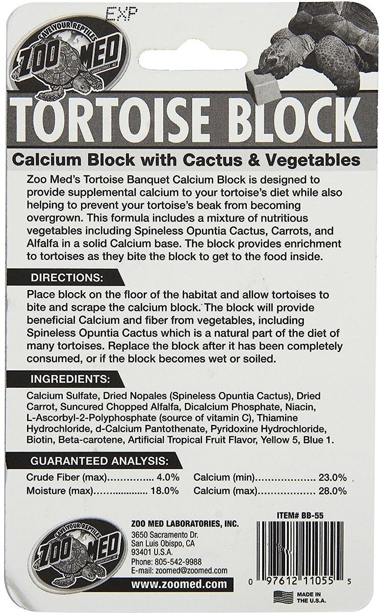 ZOO MED Banquet Block Tortoise Food, 5-oz - Chewy.com