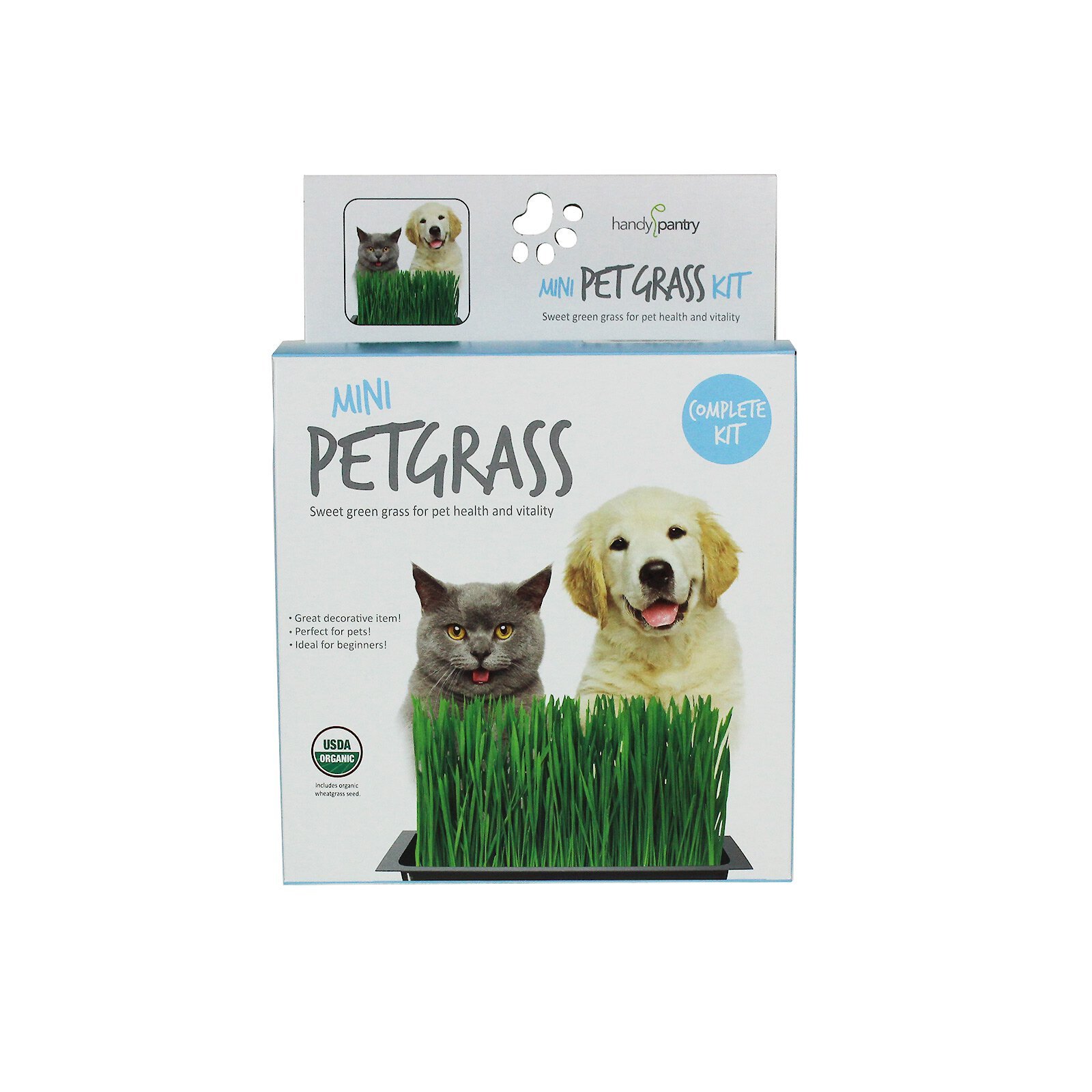 Questions and Answers about HANDY PANTRY Mini Pet Grass Kit