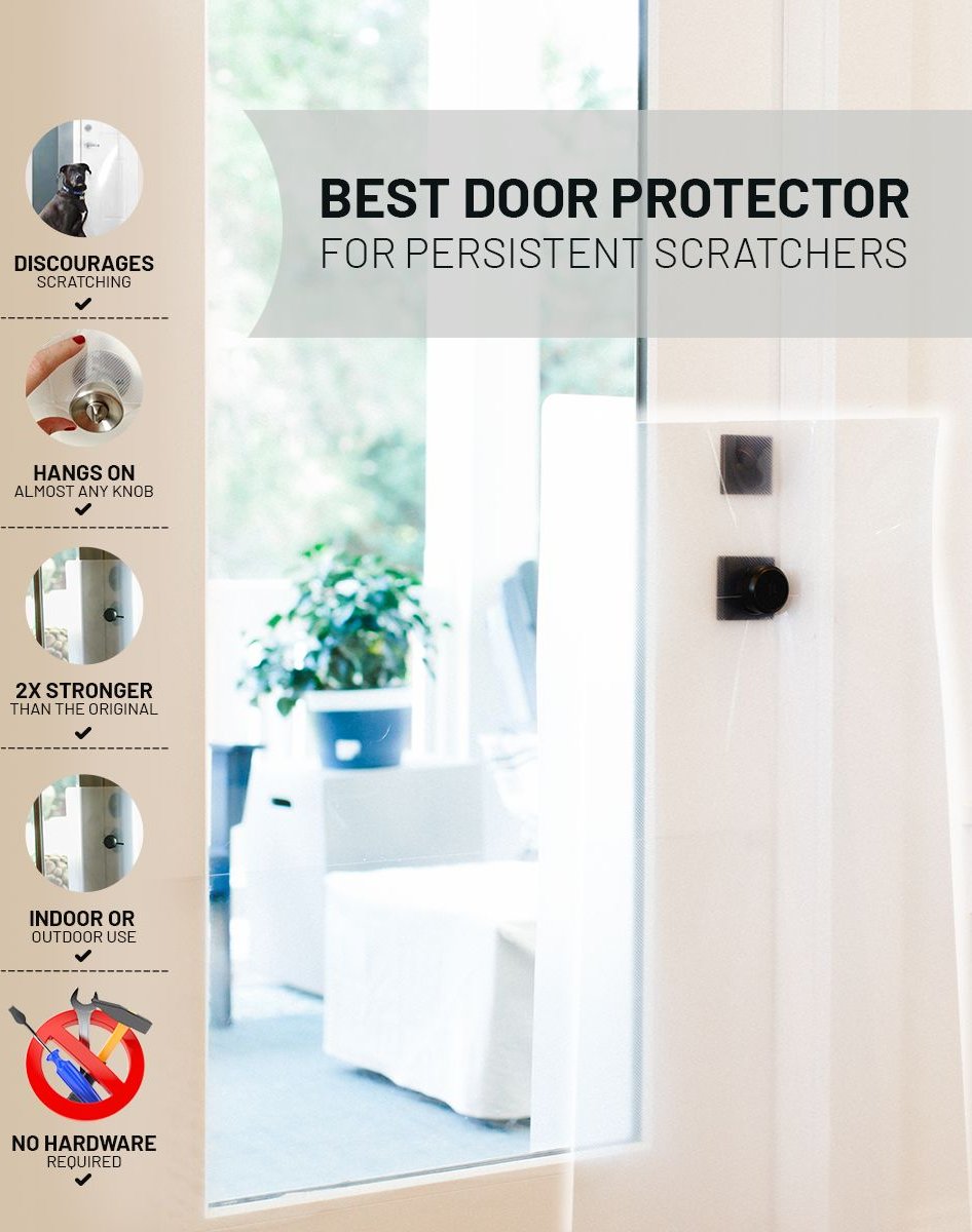 CLAWGUARD Heavy Duty Door Scratch Shield, 44 x 20 in - Chewy.com