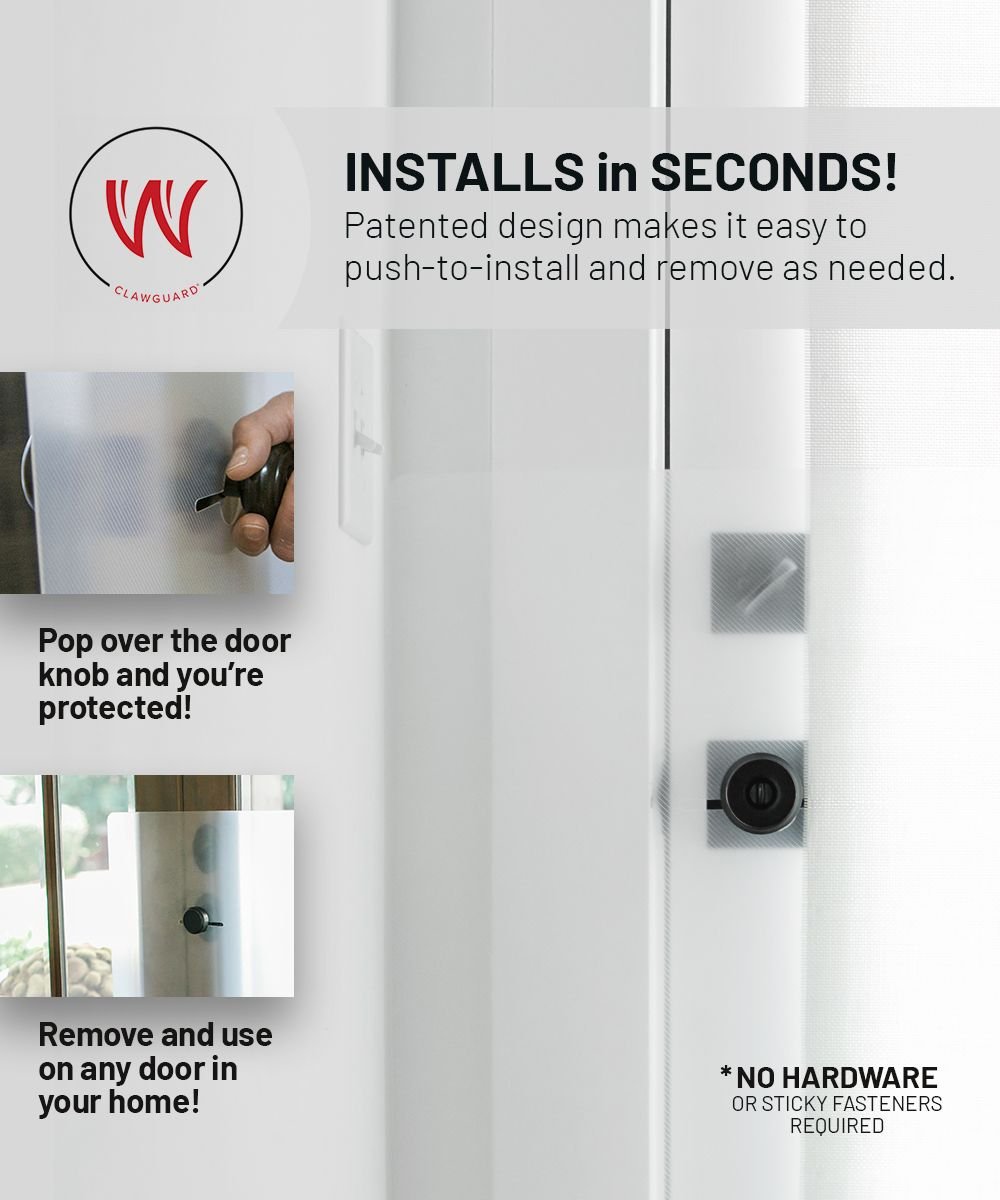 CLAWGUARD Heavy Duty Door Scratch Shield, 44 x 20 in - Chewy.com