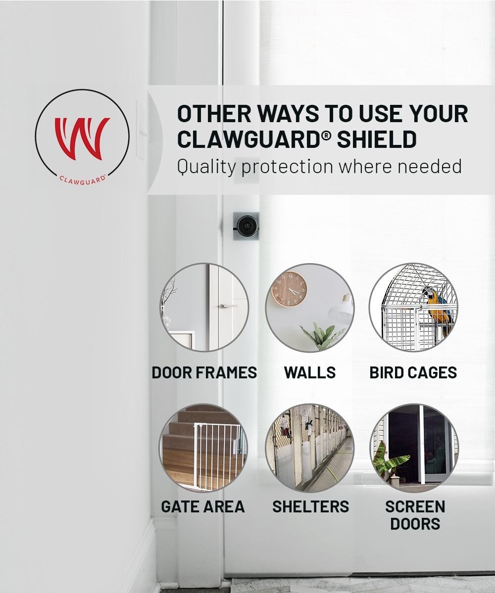 CLAWGUARD Heavy Duty Door Scratch Shield, 44 x 20 in - Chewy.com